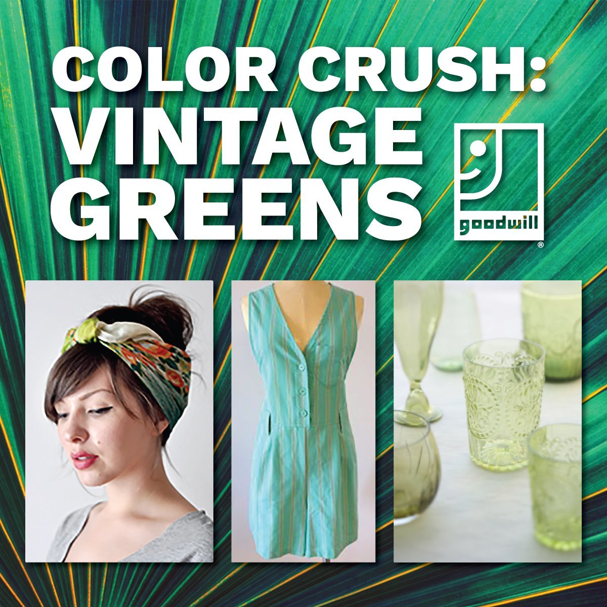Color Crush: Vintage Greens - Goodwill Akron